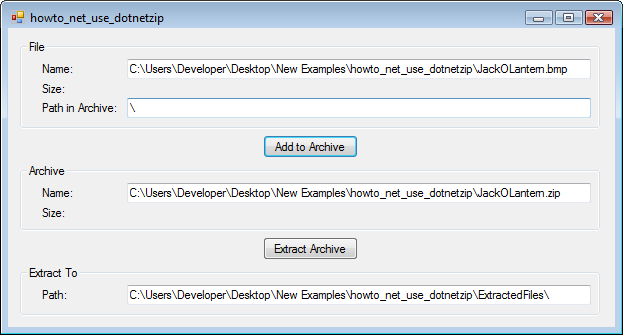 Vb Helper Howto Use The Dotnetzip Library To Compress And Decompress Files In Visual Basic Net